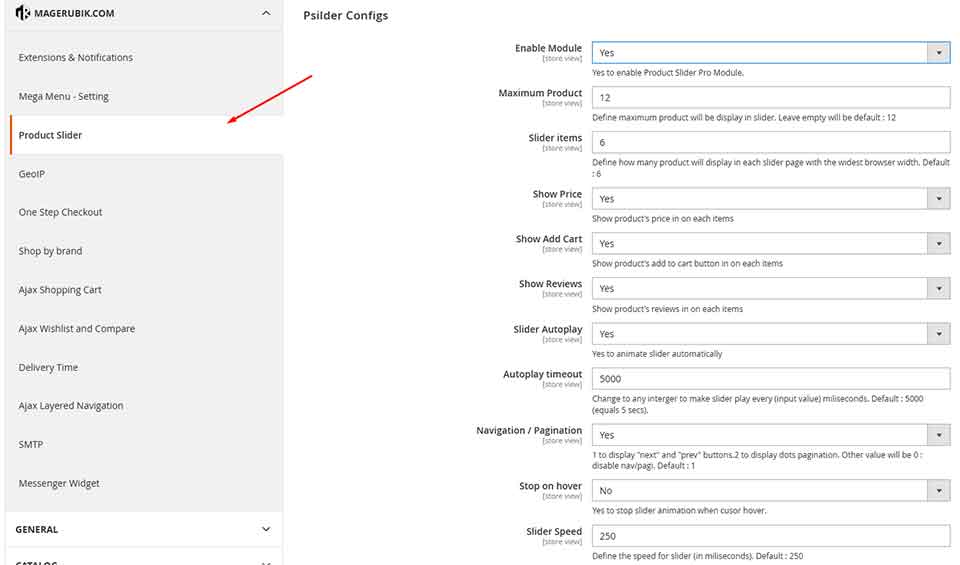 Magento 2 Product Slider Document | MageRubik